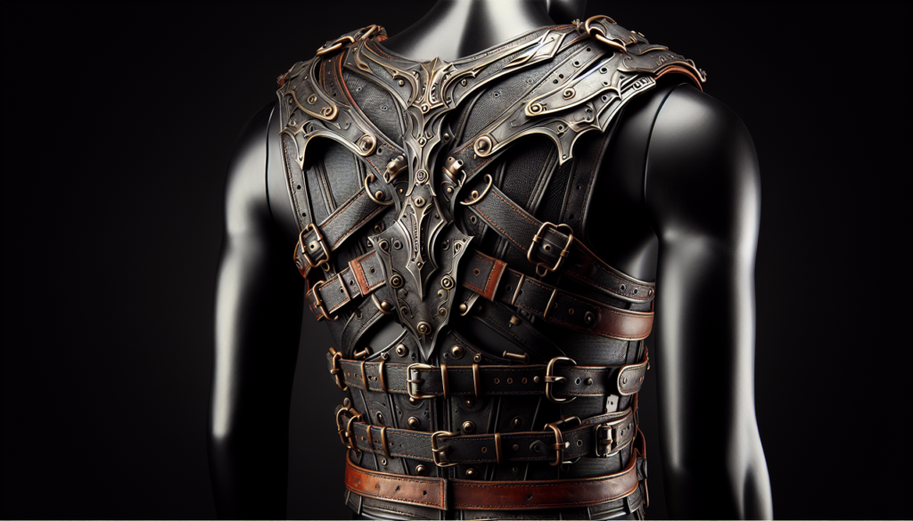 Mens Armor Shoulder Back Harness Steampunk PU Leather Chest Body ...